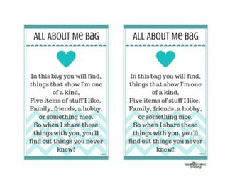 All About Me Bag - Back to School Show & Tell Activity – Fair Winds ...