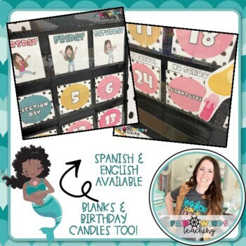 Classroom Calendar - Printable (Black and White Dots & Colors) YOU ARE ...