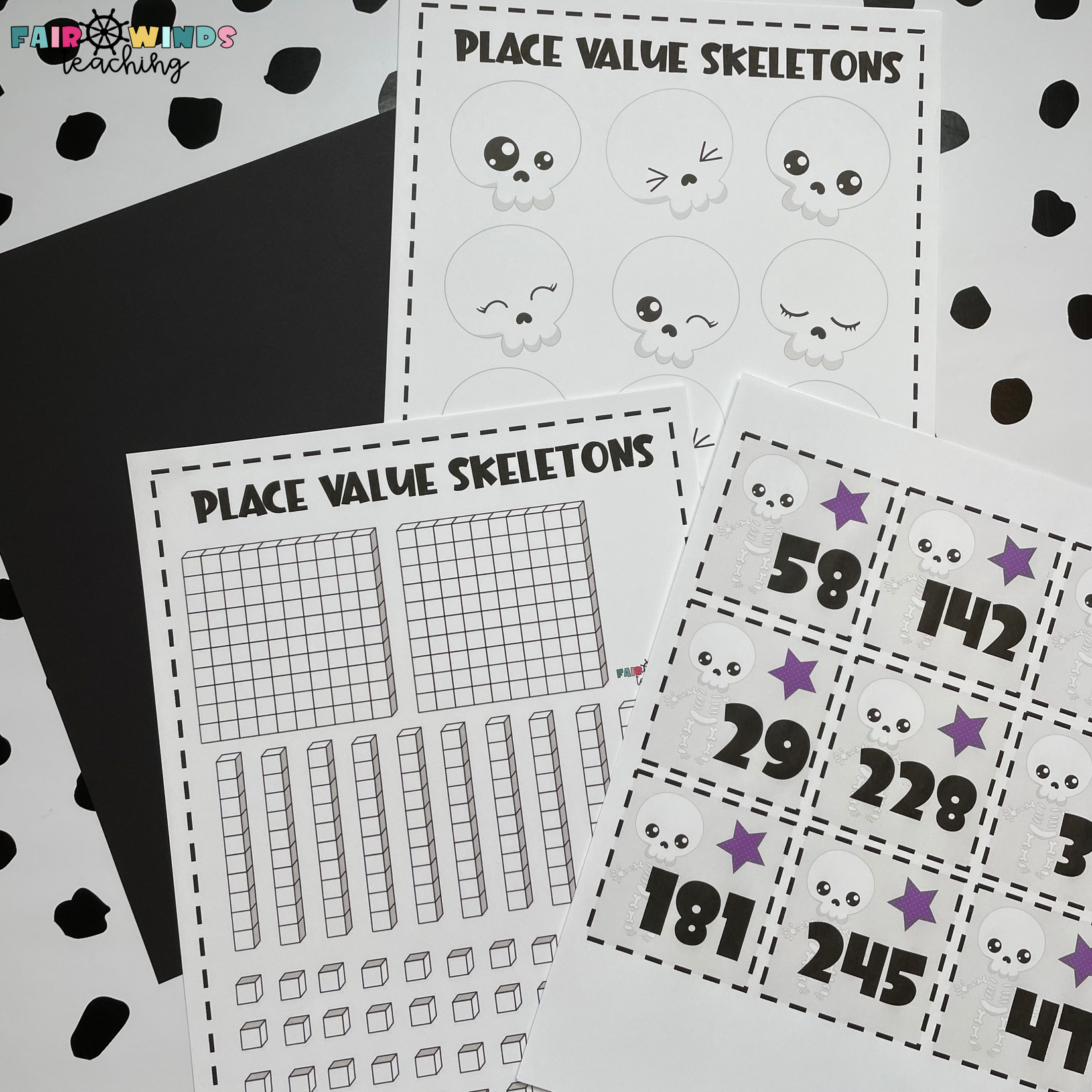SkeleTENS Base Ten Friends © (Place Value Activity & Class Scoot) Octo ...